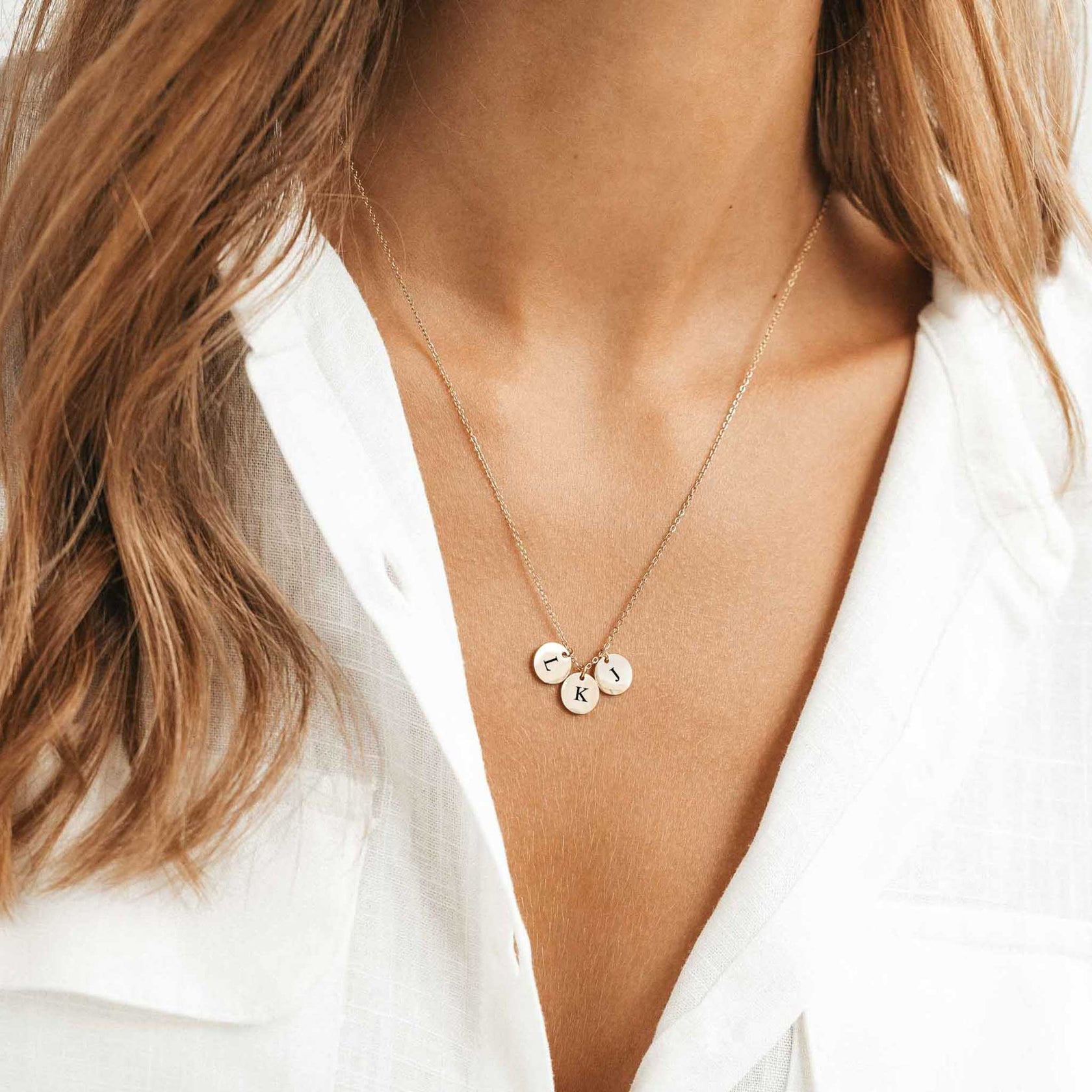 MULTI COIN INITIAL NECKLACE | Ora Gift
