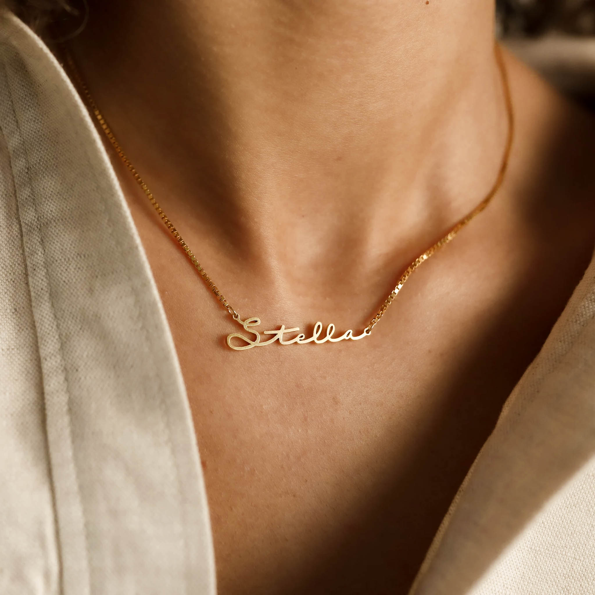 Dainty Script Name Necklace Ora Gift